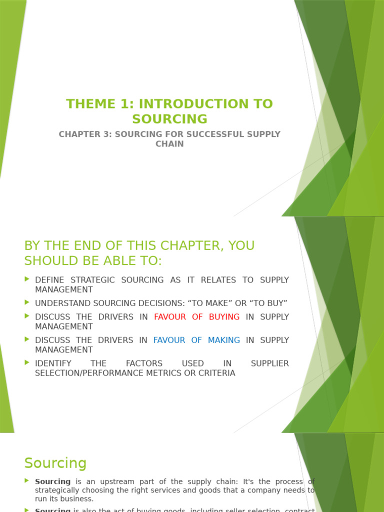Learning Unit 2 Theme 1&2 (Chapter 3) | PDF | Procurement | Supply Chain