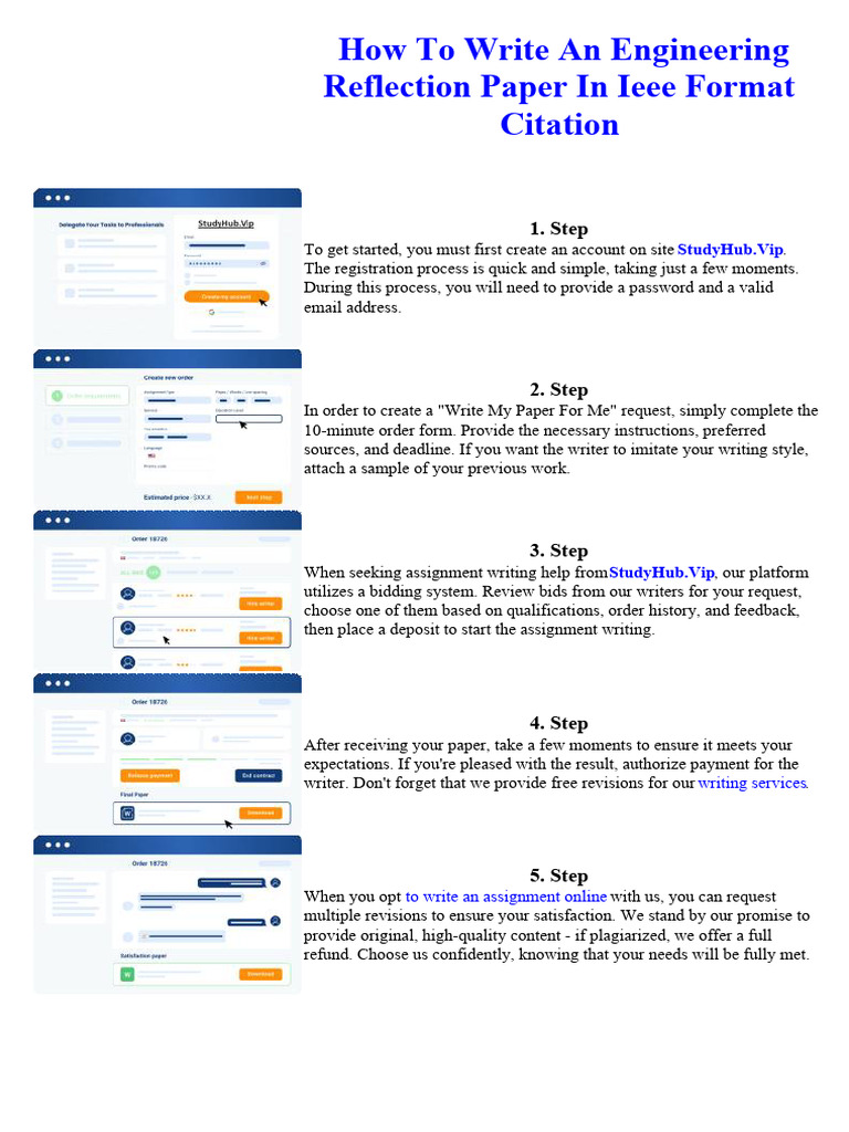 How To Write An Engineering Reflection Paper in Ieee Format Citation ...