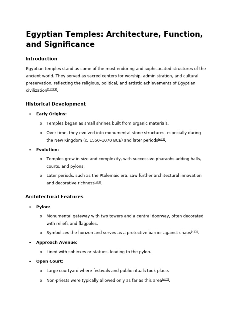 Egyptian Temples - Architecture, Function, and Significance | PDF | Ancient Egyptian Religion ...