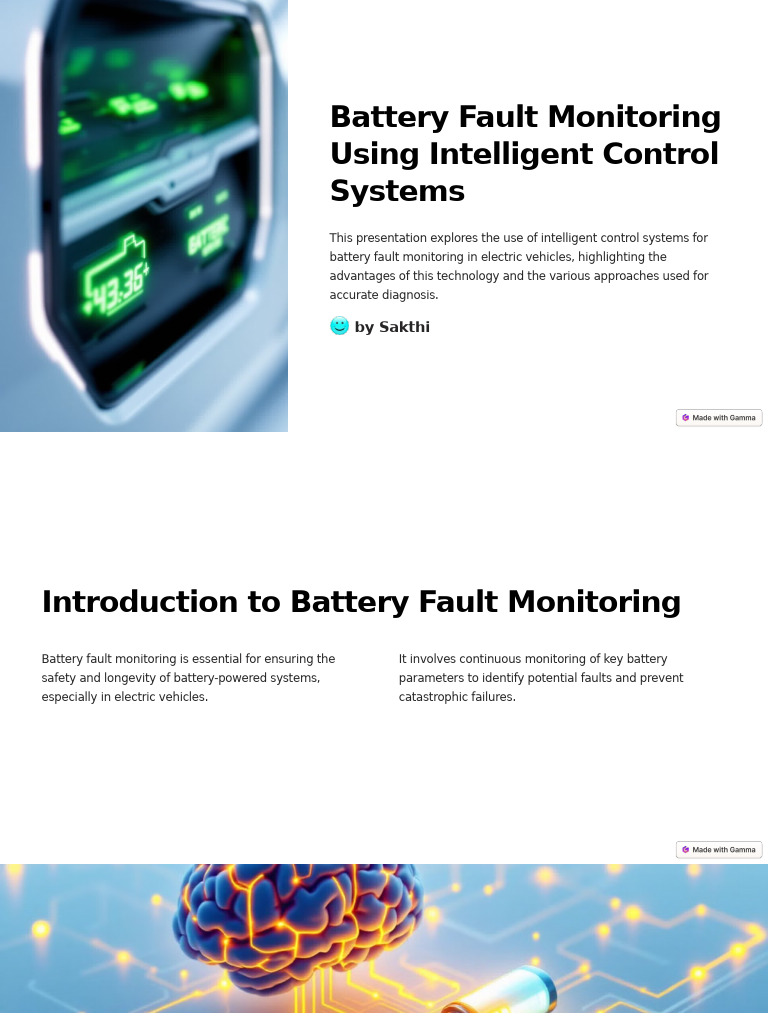 Battery Fault Monitoring Using Intelligent Control Systems | PDF | Reliability Engineering | Data