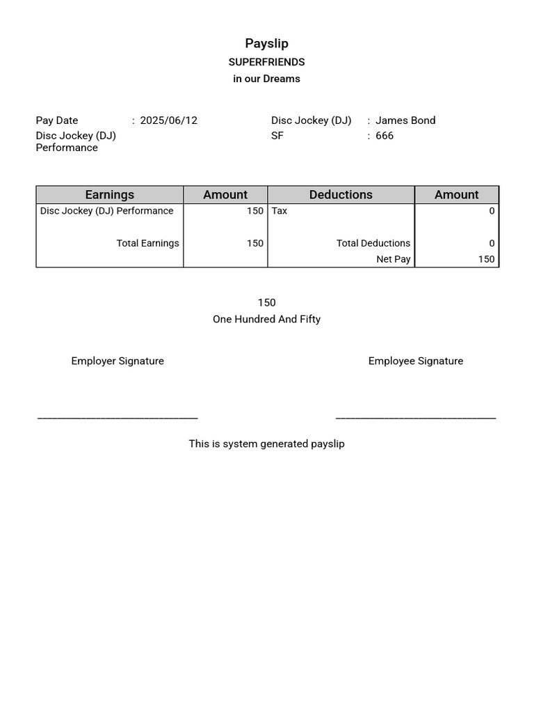 SF Payslip SAMPLE | PDF