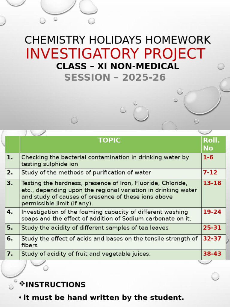XI Investigatory Projects | PDF