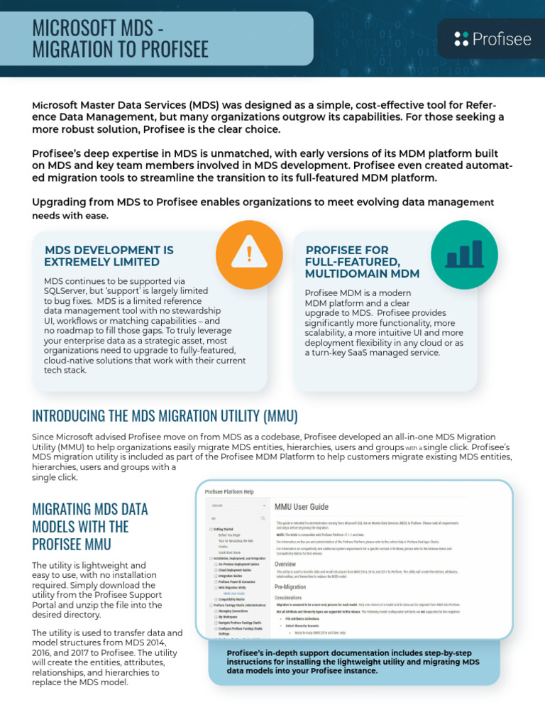 Profisee MDS Migration Datasheet | PDF | Microsoft Azure | Data Quality