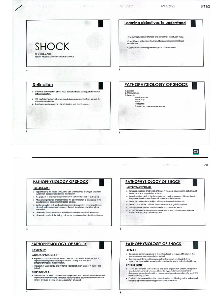 Shock (Surgery) | PDF