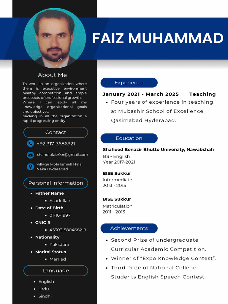 Black Modern Professional Resume - 2 | PDF