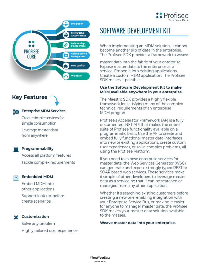 Profisee Datasheet SoftwareDevelopmentKit 8.5x11 | PDF | Software ...