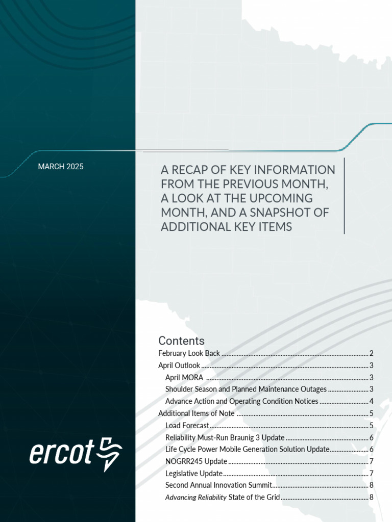 ERCOT North Trading Strategy Update 2025 | PDF | Electrical Grid | Turbine