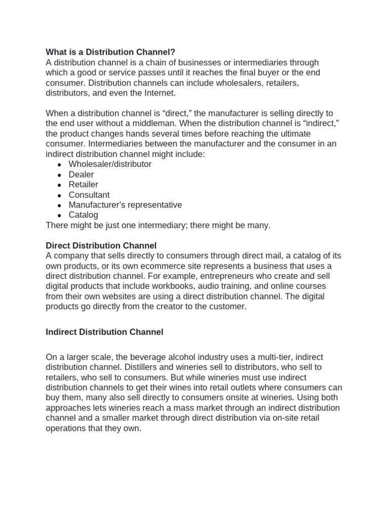 Effectiveness of Distribution Channels | PDF
