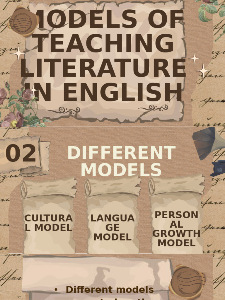 Models of Teaching Literature in English | PDF | English As A Second Or ...
