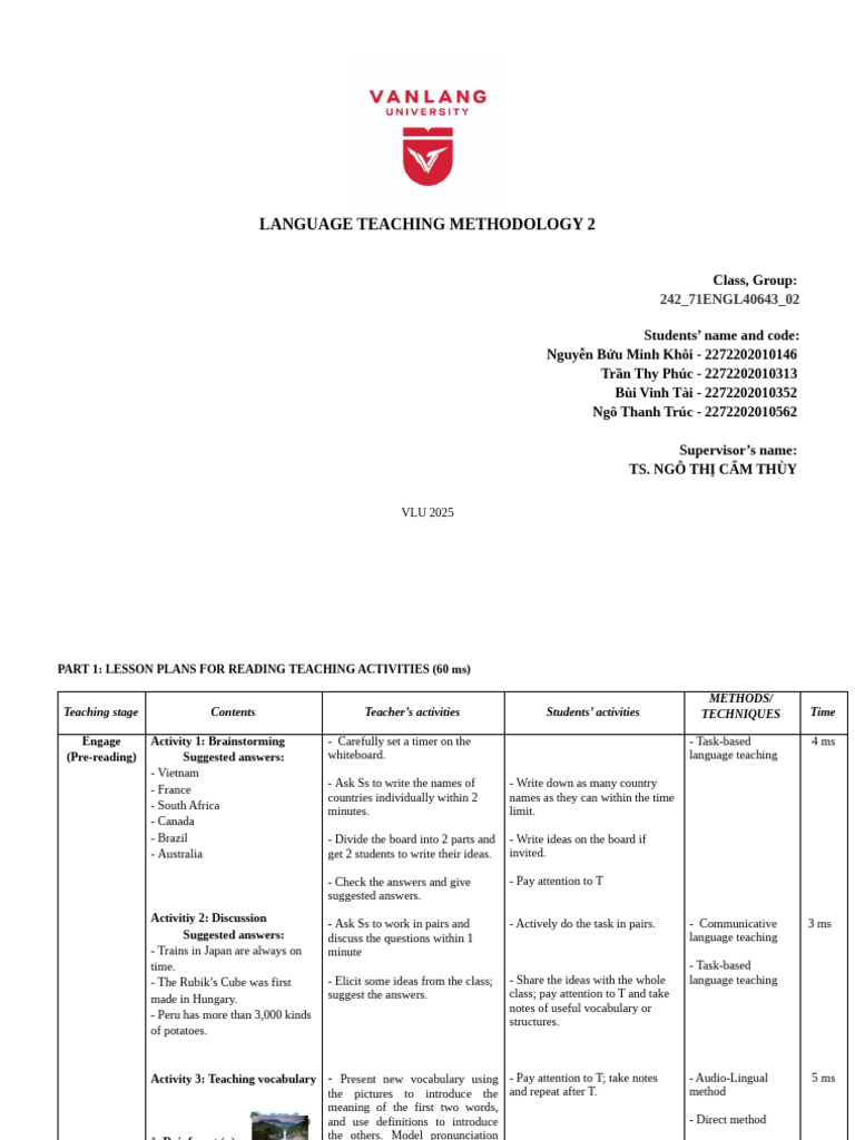 Language Teaching Methodology 2 - Project - 242 - 71ENGL40643 - 02 ...