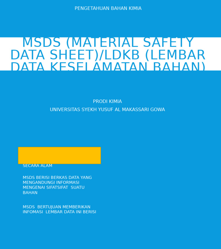 Panduan MSDS untuk Bahan Kimia | PDF