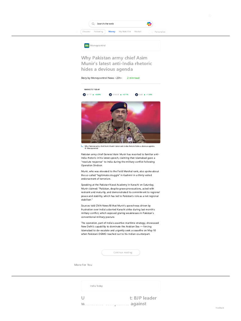 Why Pakistan Army Chief Asim Munir's Latest Anti-India Rhetoric Hides A ...