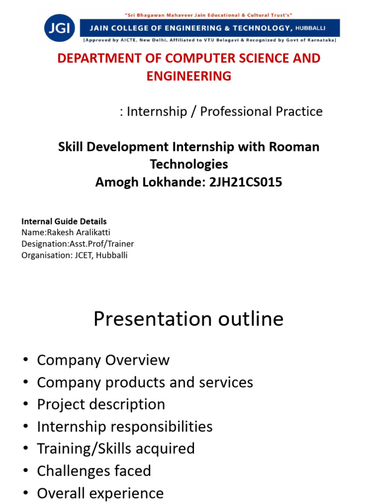 Internship Presentation Final | PDF | Computing | Learning