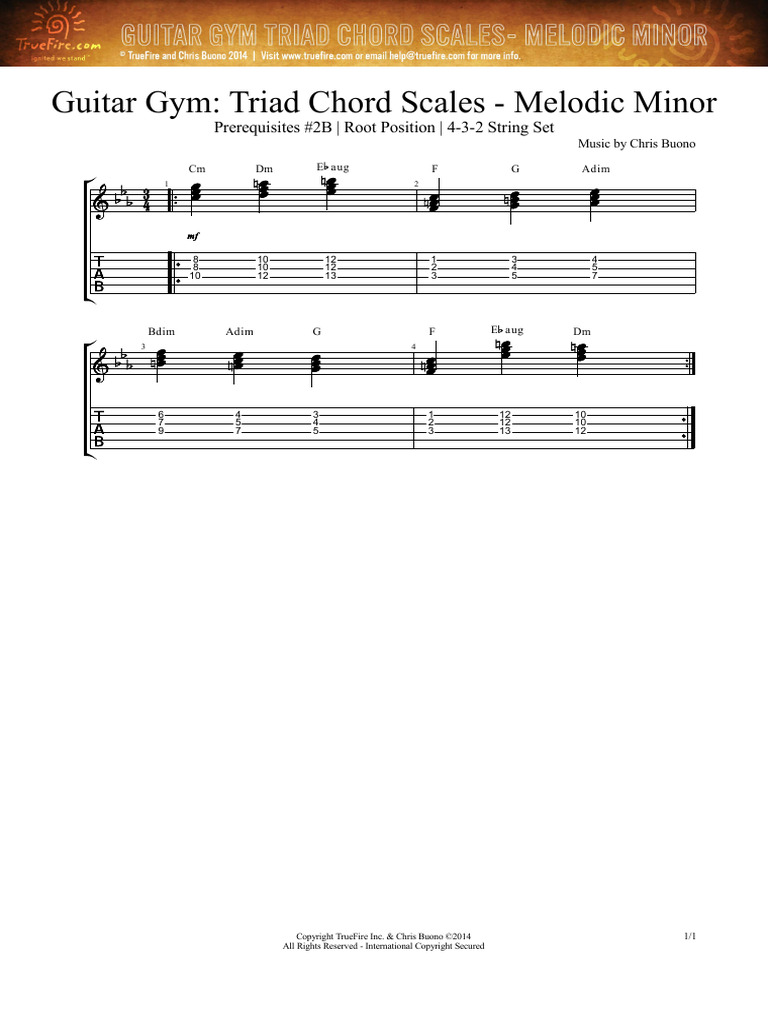 Melodic Minor Triad Chord Scales | PDF