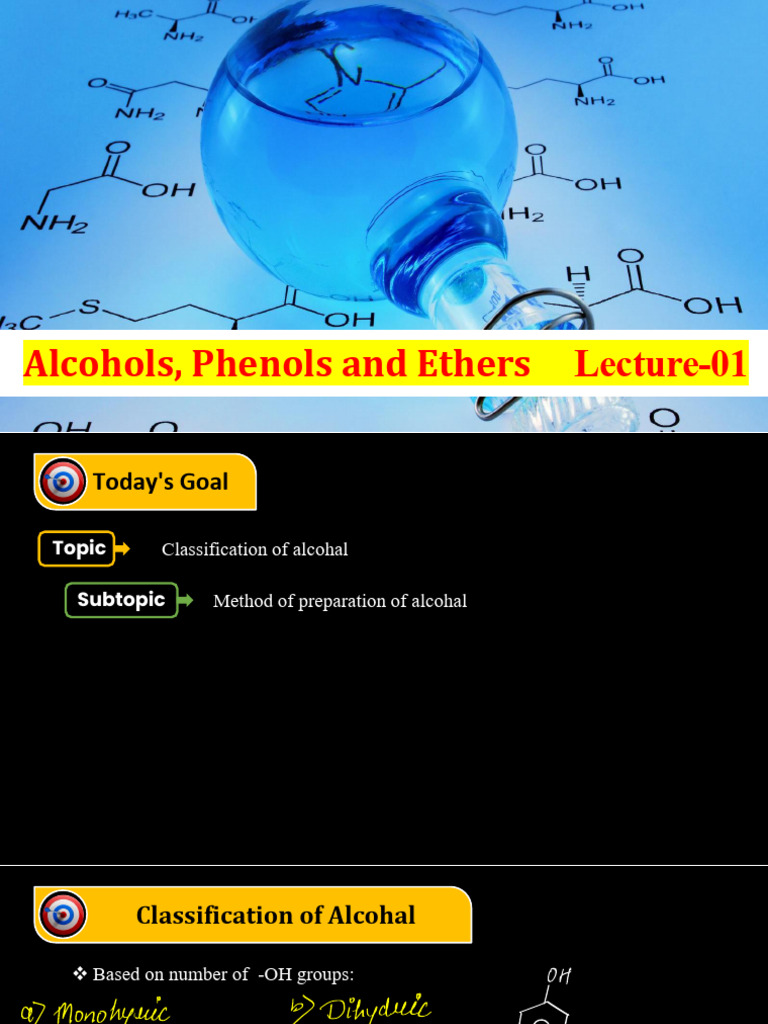 Alcohal Phenols and Ether | PDF | Functional Group | Organic Chemistry