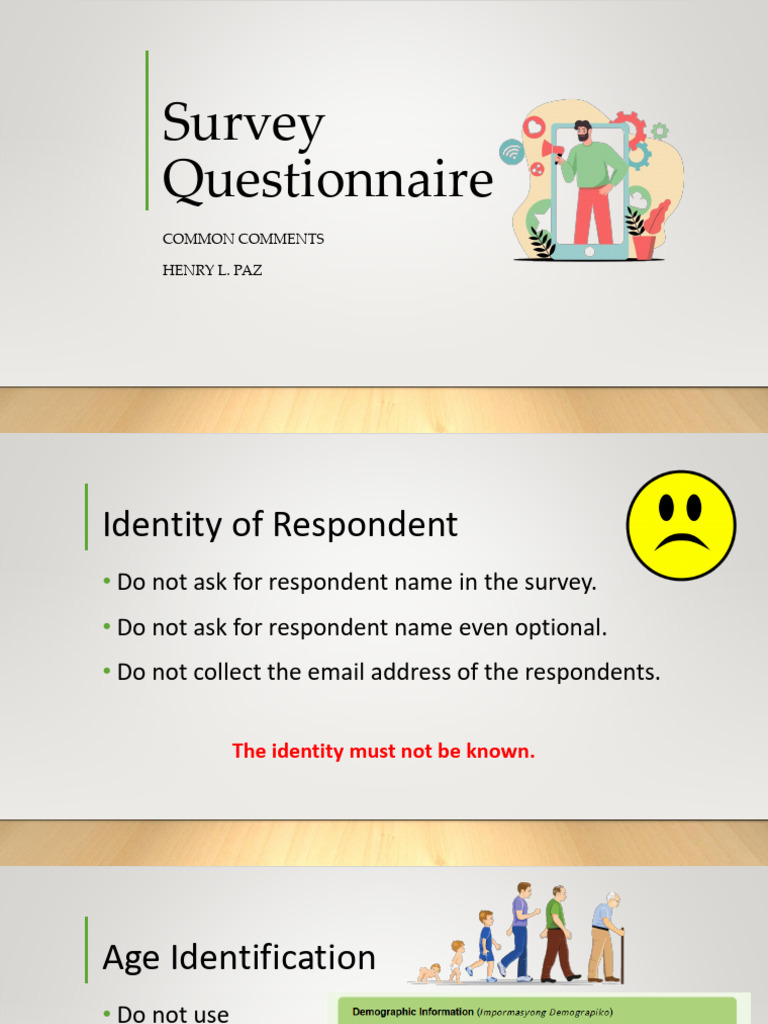 Survey Questionnaire | PDF