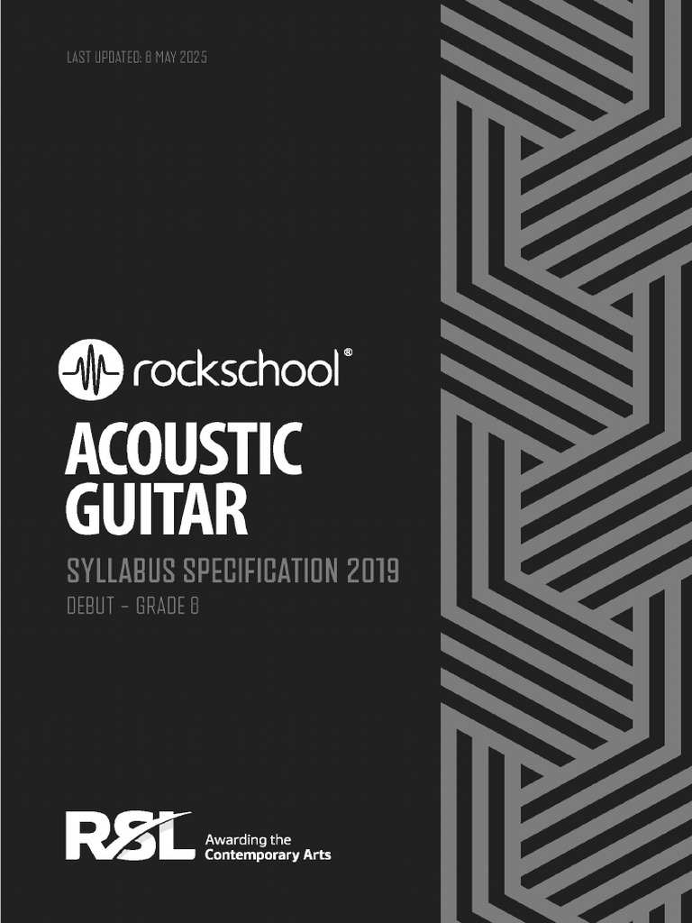 Acoustic-2019 Syllabus Specification 8th May 2025 | PDF | Learning | Skill
