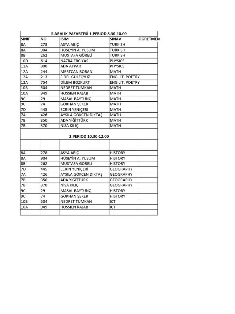 2022-2023 Monday Make Up Exam | PDF