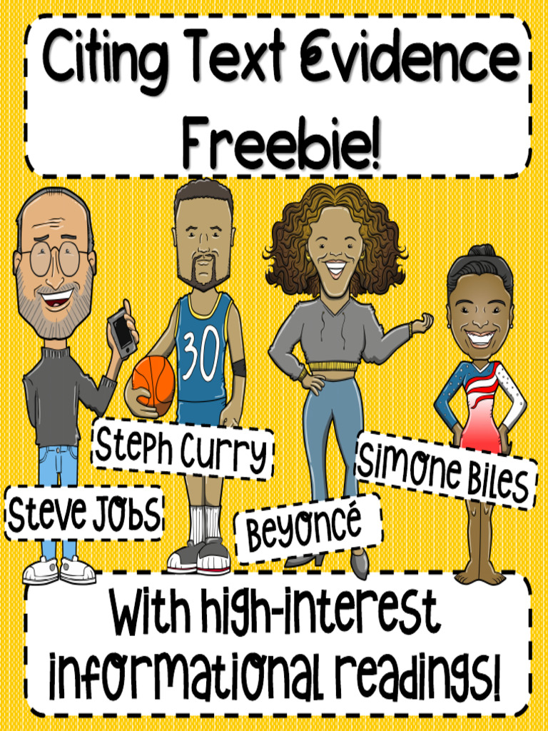 Citing Text Evidence Freebie!: With High-Interest Informational ...
