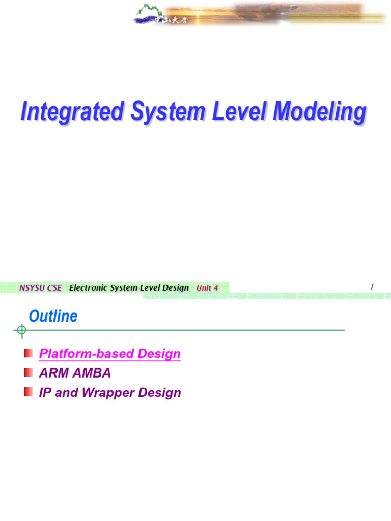 ESL110 - 4 - Integrated System Level Modeling | PDF | Digital ...
