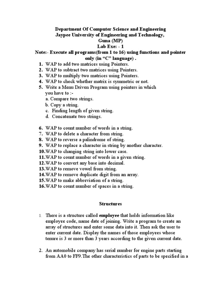 Lab 1 | PDF | String (Computer Science) | Pointer (Computer Programming)
