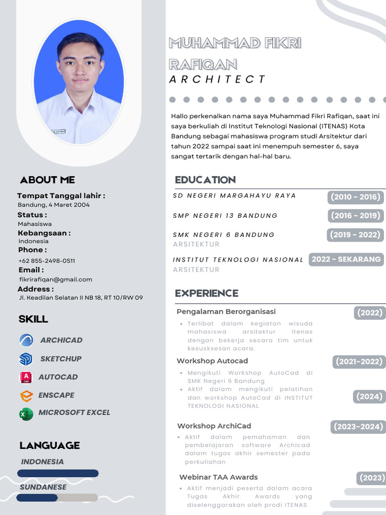 CV - Muhammad Fikri Rafiqan | PDF