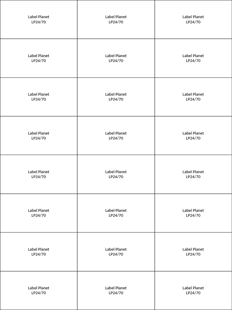 Label Planet LP24 70 Word Portrait | PDF