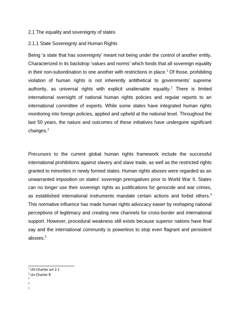 2.1.the Equality and Sovereignty of States (Reference To UN and African ...