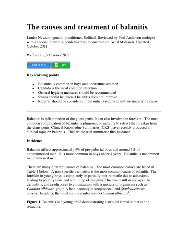 The Causes and Treatment of Balanitis | Circumcision | Candidiasis