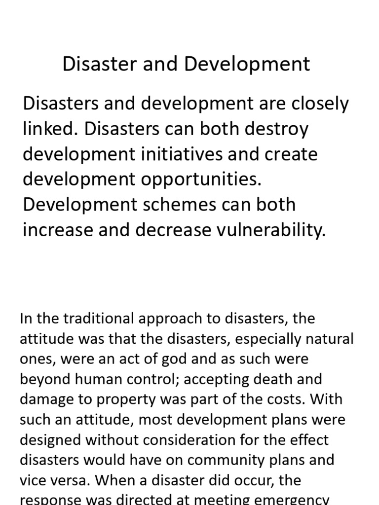 5.disasters &development | PDF | Soil | Emergency Management