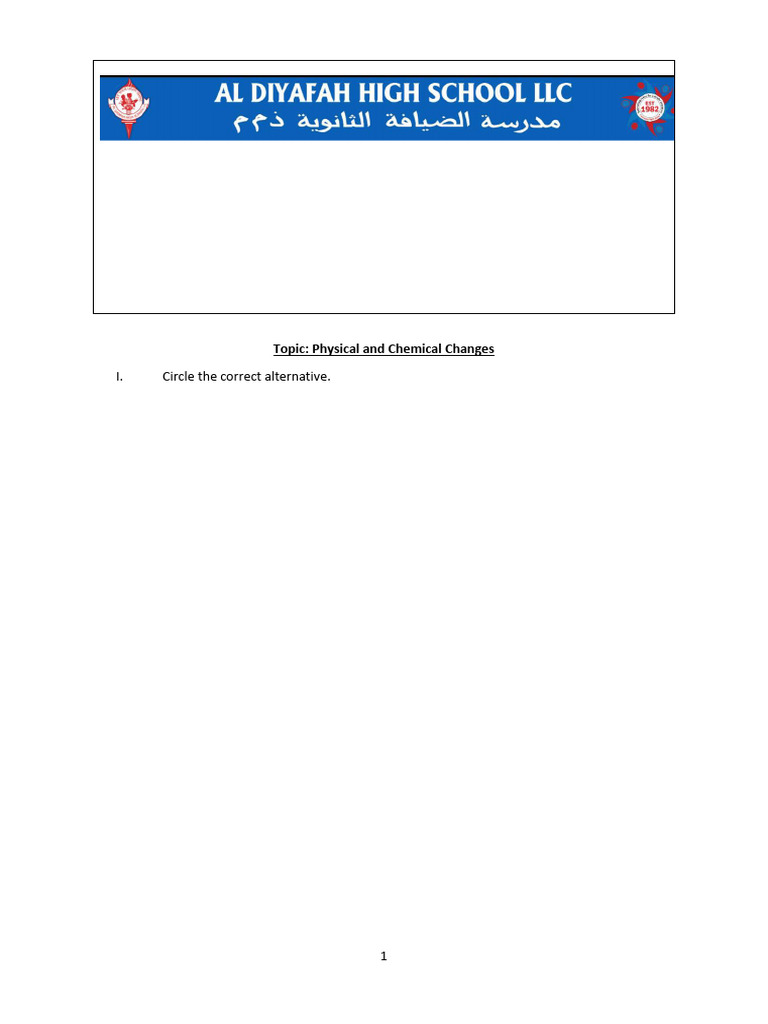 Skill Based Questions Set 1 Yr 8 | PDF | Sodium | Periodic Table