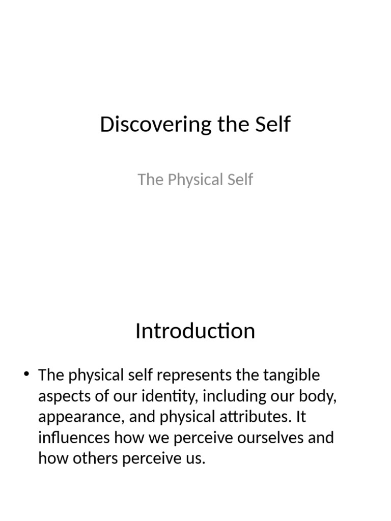 Understanding the Physical Self | PDF
