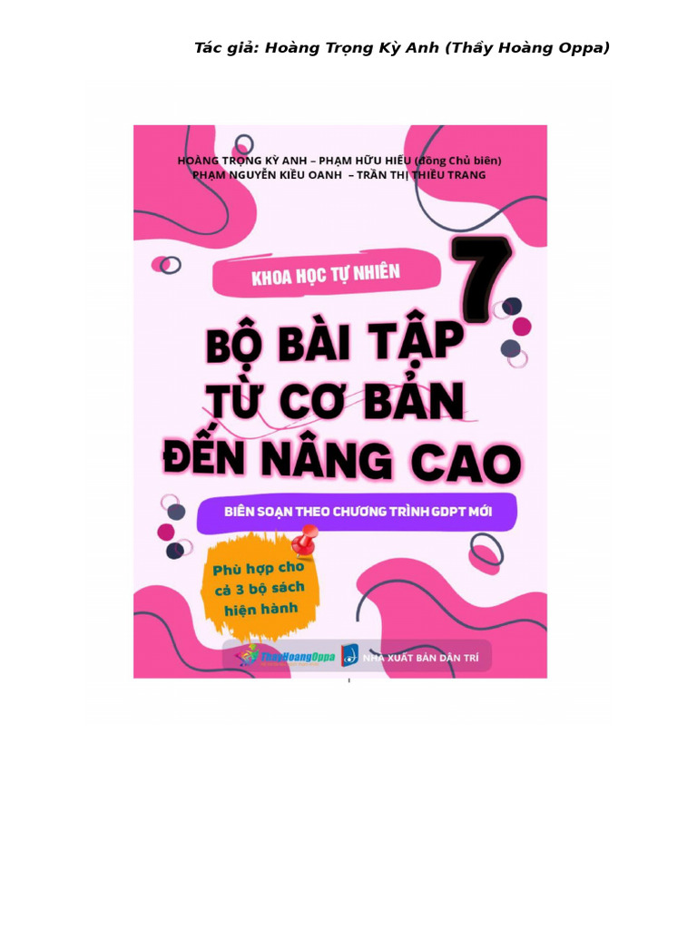Bo Bai Tap Khoa Hoc Tu Nhien Tu Co Ban Den Nang Cao 6789 | PDF
