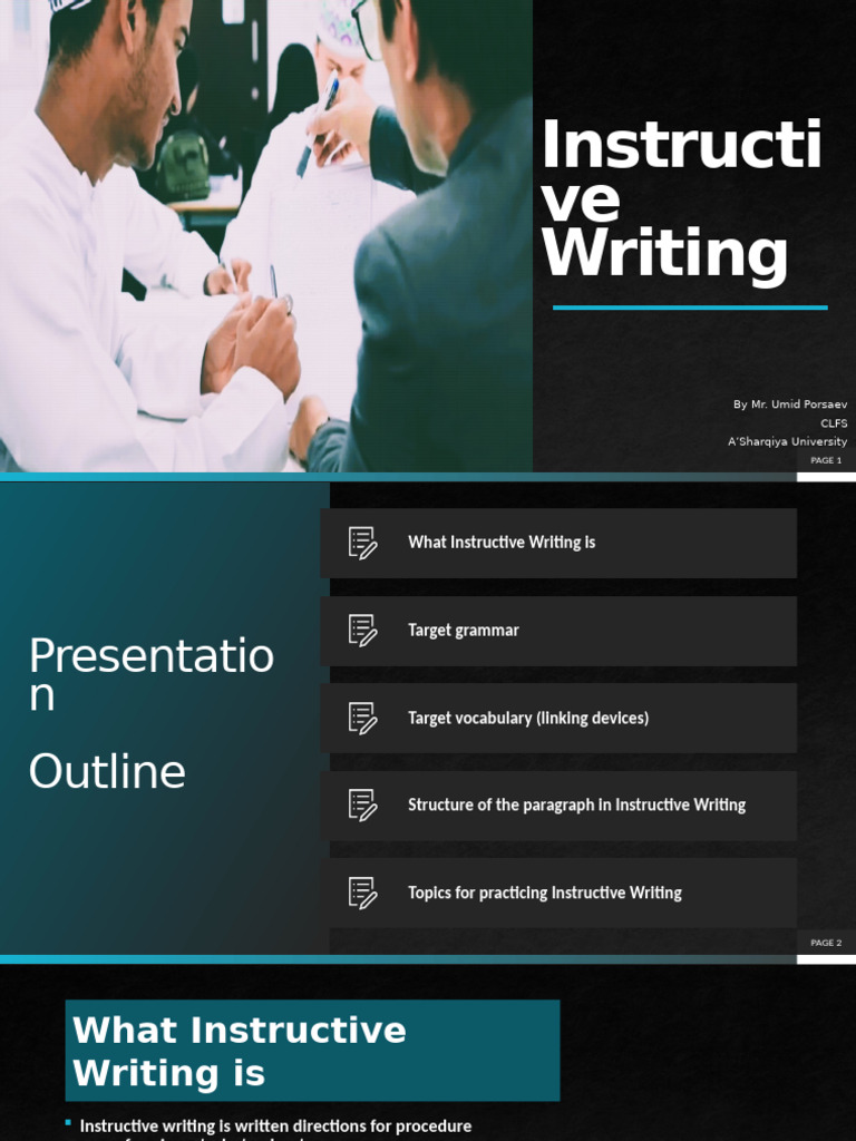 Instructive Writing Techniques Guide | PDF | Automated Teller Machine ...
