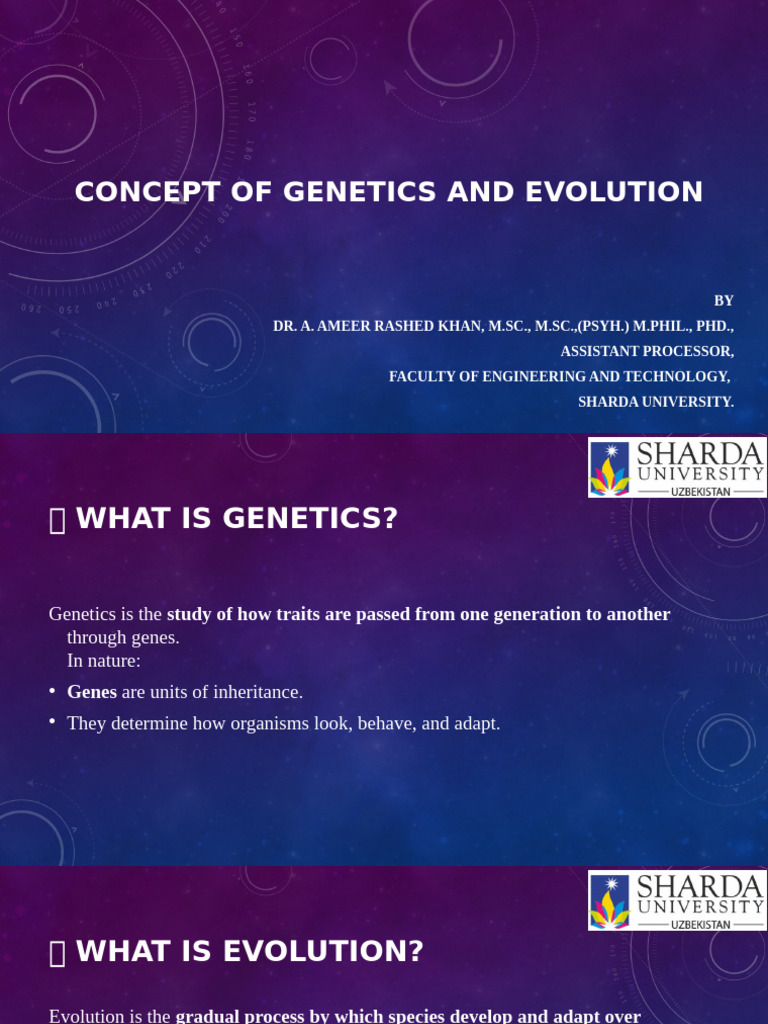 Concept of Genetics and Evolution | PDF | Genetic Algorithm | Evolution