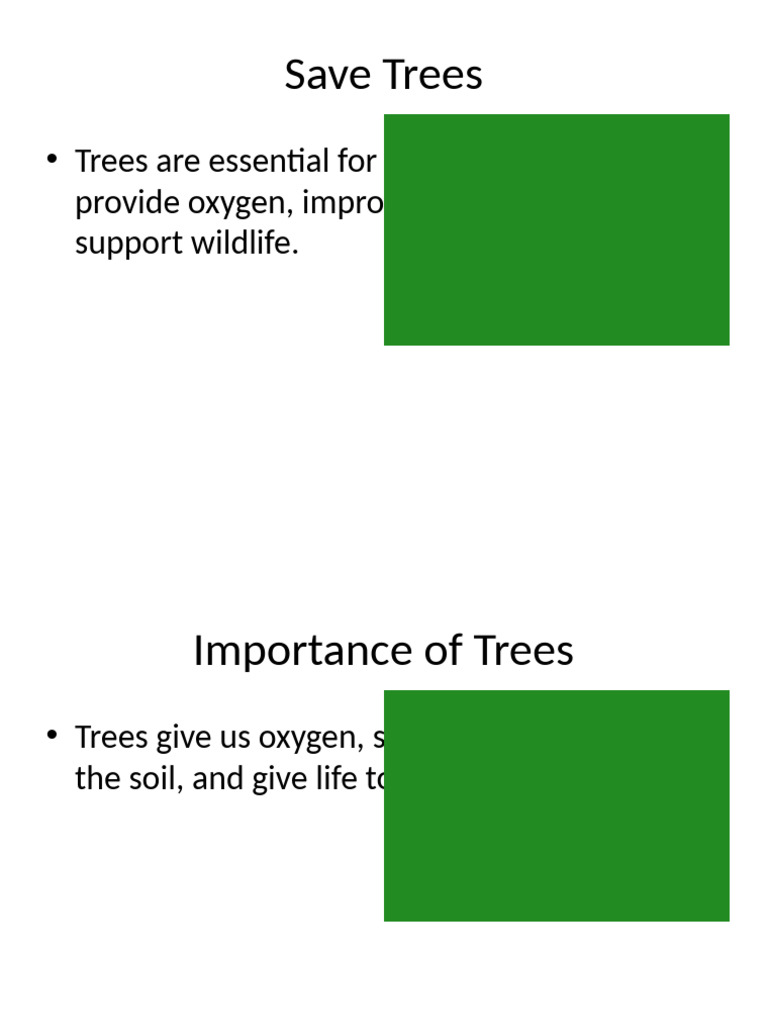 Save Trees Presentation | PDF