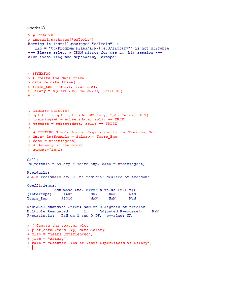 FYBAF 20 Practical 8 | PDF