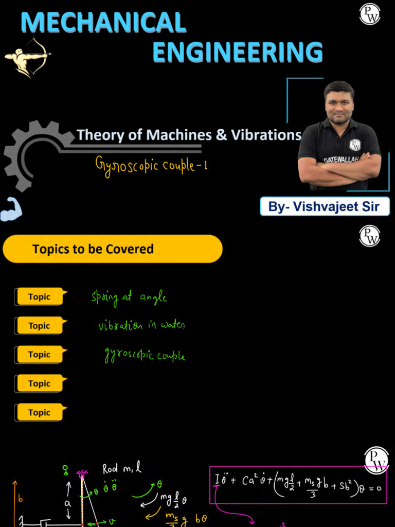 Gyroscopic Couple 01: Class Notes | PDF