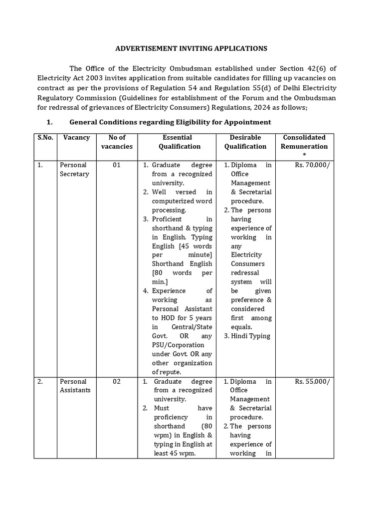 Advertisement OFFICE of EO, Format, Annexure I and II | PDF | Justice ...
