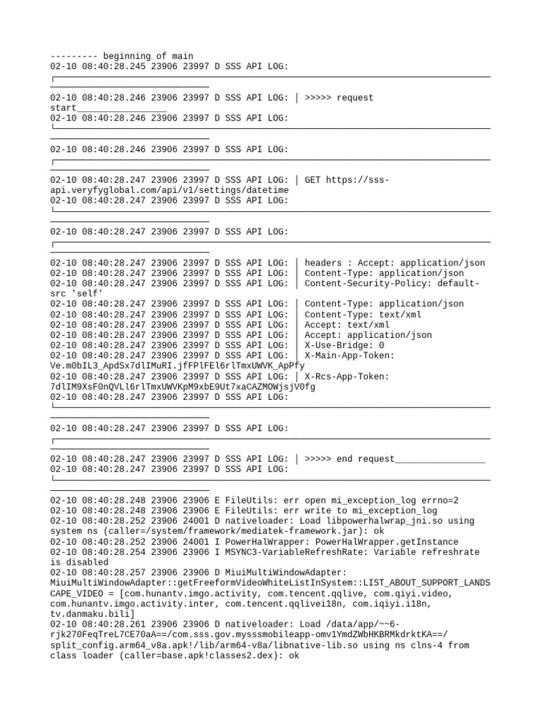 SSS API Log Analysis and Debugging | PDF | Computing | Computer Programming