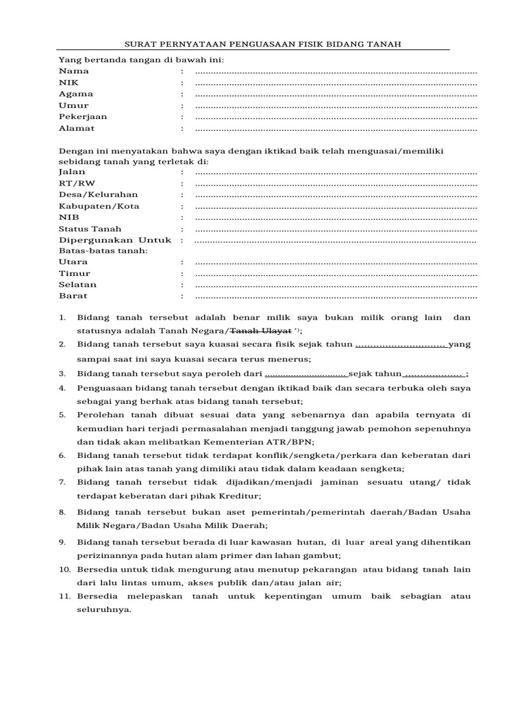 SPPFBT Perorangan | PDF