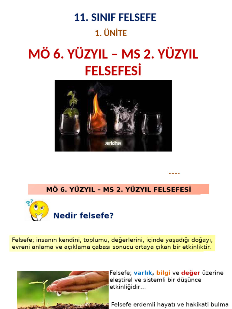 11.sınıf Felsefe 1. Ünite Ö | PDF