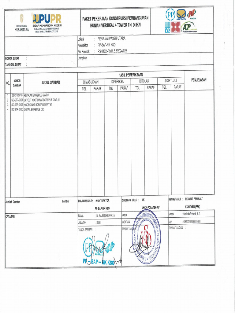 SD - Keyplan, Layout, Koordinat, Detail Borepile #GWT 1 | PDF