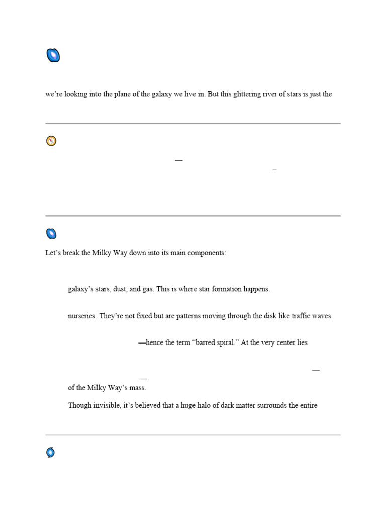 Milky Way Galaxy Lecture Paper | PDF | Milky Way | Galaxy