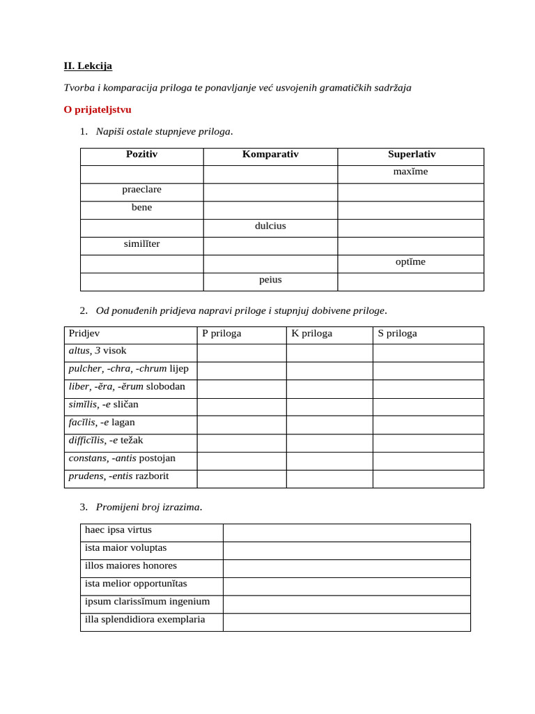 Vjezbe II Lekcija | PDF