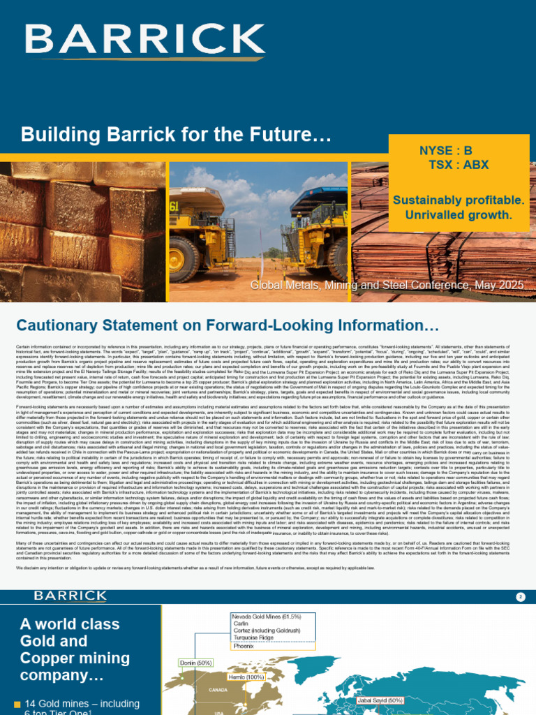 Barrick BofA 14052025 | PDF | Financial Analyst | Income