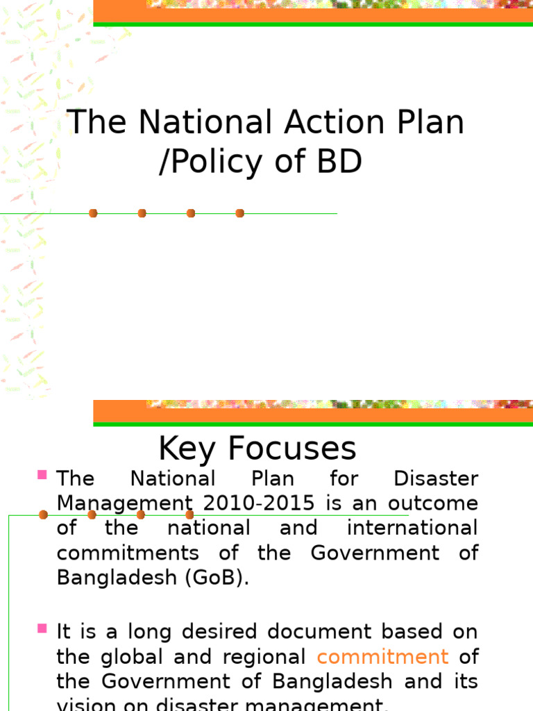 Bangladesh National Disaster Management Plan | PDF | Disaster Risk ...
