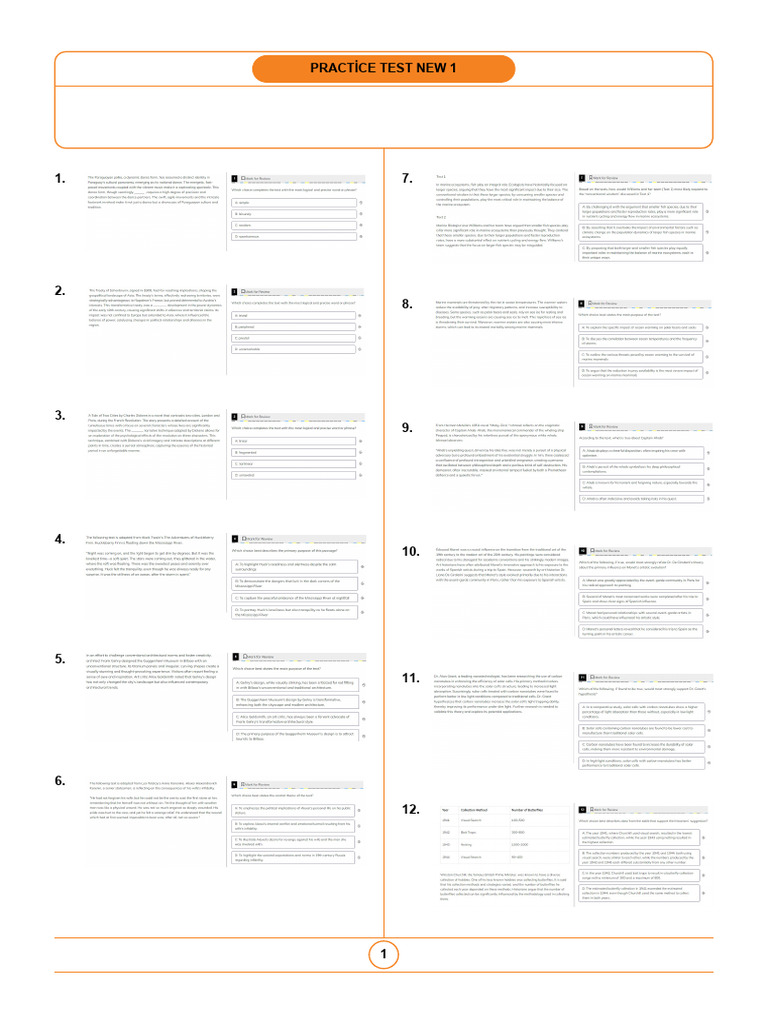 Practice Test New 1 | PDF