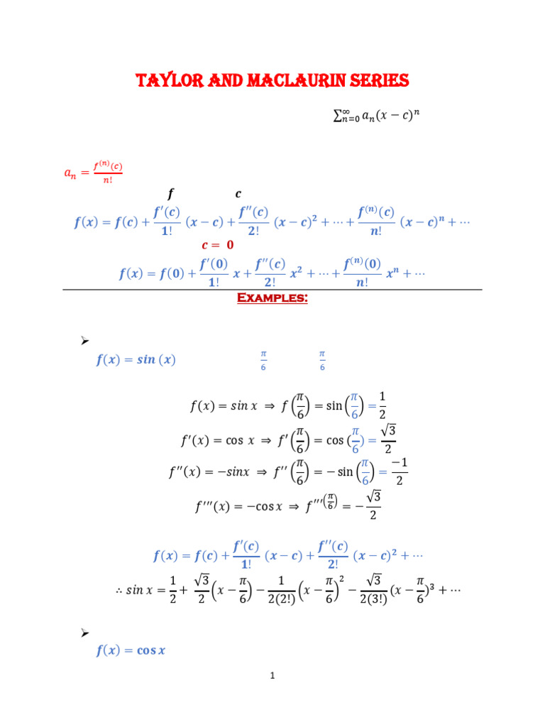 Taylor and Maclaurin Series | PDF | Chess Theory | Chess