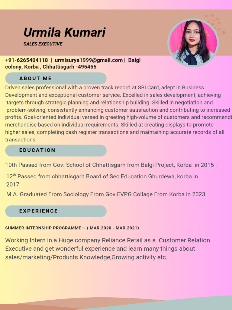 Beige Simple Profile CV Resume 1 | PDF | Business | Business Economics